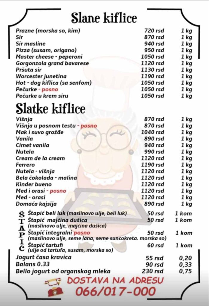 Cenovnik – Baba Višnjine Kiflice